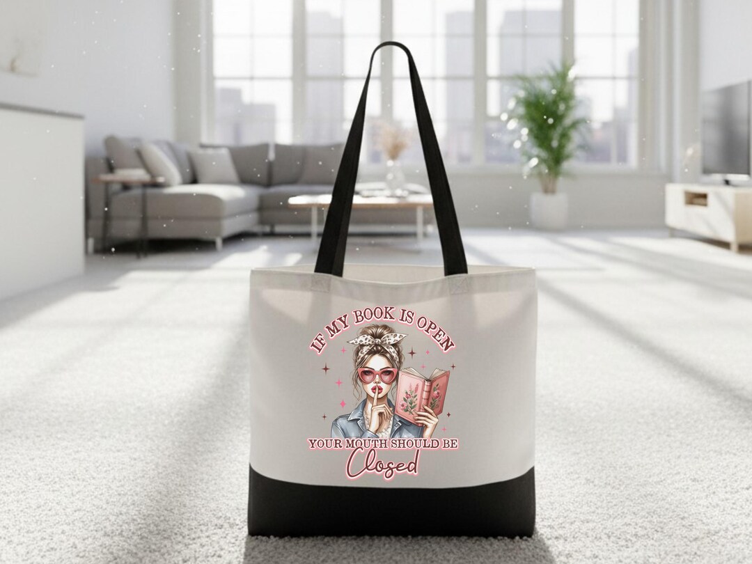 Stylish Bookish Tote Bag With Personalization Option - Perfect for Book ...