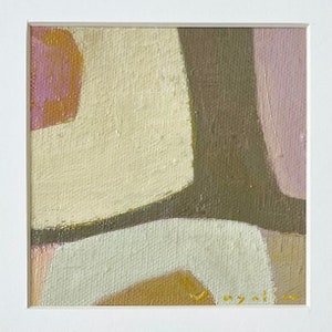 Small Abstract Painting • Small Matted Original Abstract • Mini ...