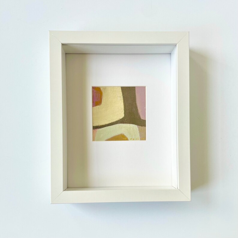 Small Abstract Painting Small Matted Original Abstract Mini Abstract ...