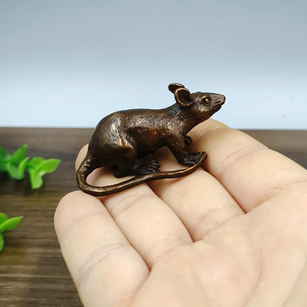 Pure Copper Vintage Mini Mouse Figurine/home Desktop Decoration - Etsy