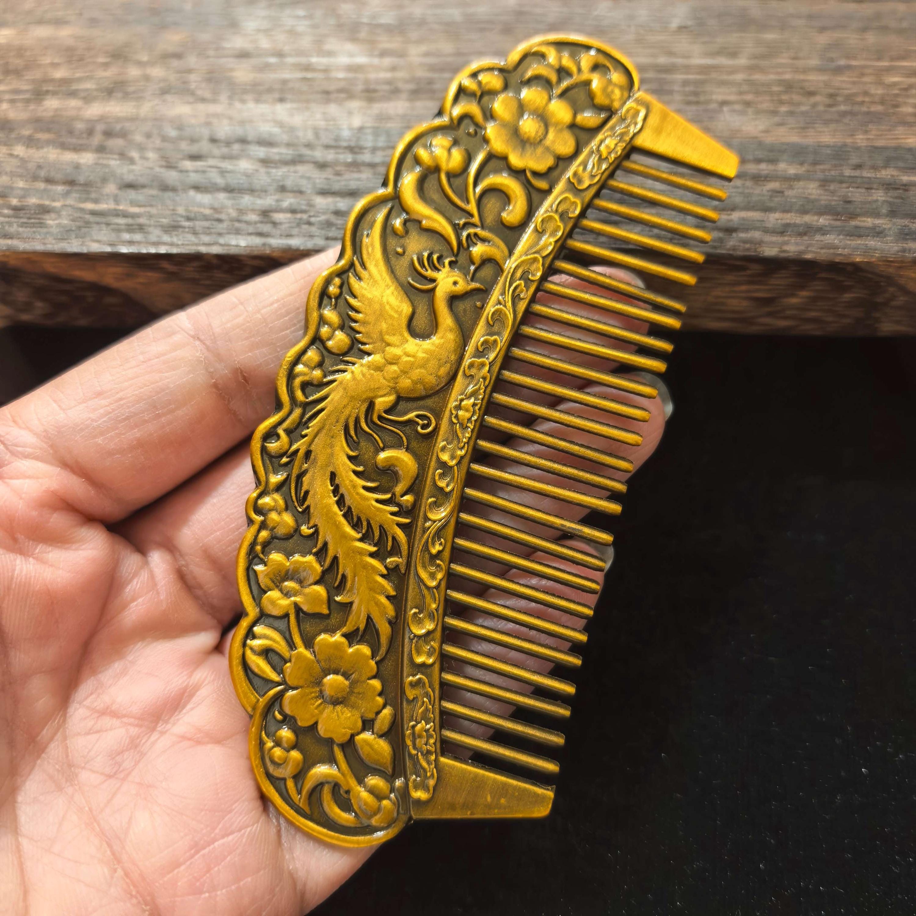 Brass Vintage Phoenix Hair Comb Hair Accessory - Etsy