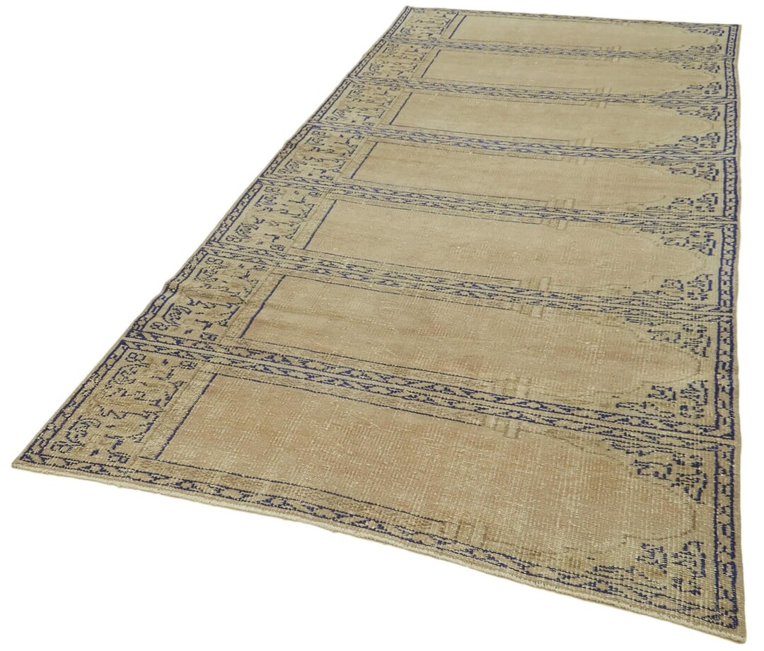 Turkish Cotton Wool Rug, Vintage Beige (handwoven 4x11 Feet) - Etsy