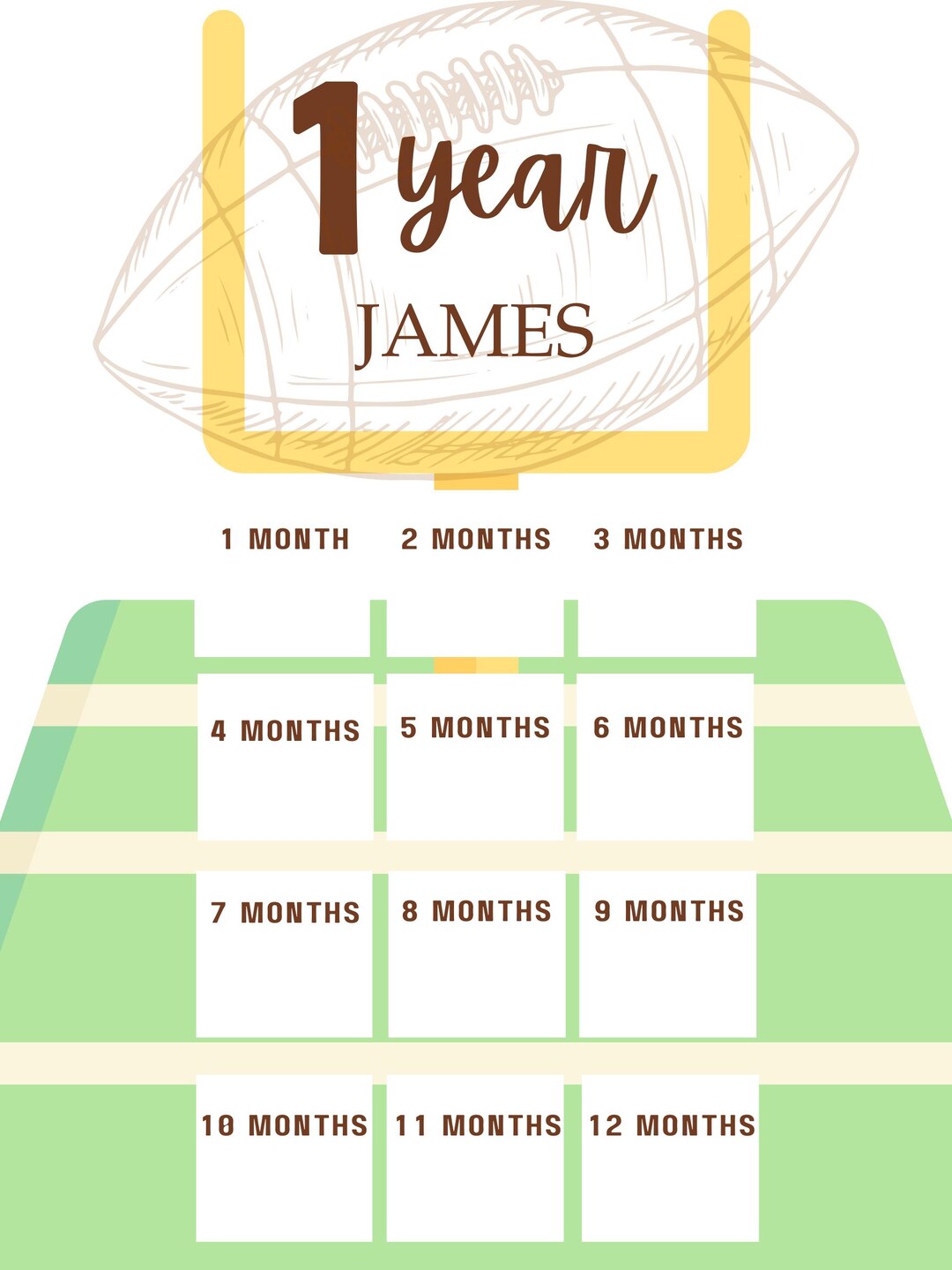 First Year Down Poster and Monthly Pictures Package - Etsy
