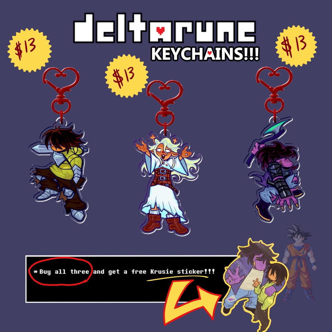 Deltarune Acrylic Keychains - Etsy
