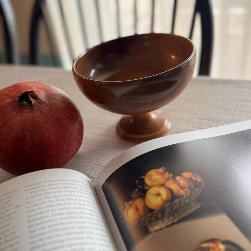 Wood Turned Pedestal Bowl - Etsy