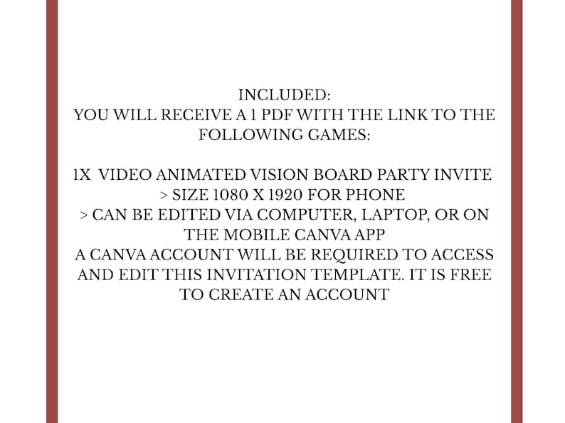 2026 Animated Vision Board Party Invitation, Editable Canva Video ...