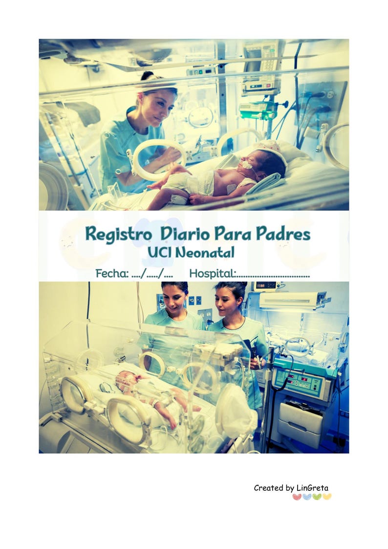 Neonatal ICU Parent Daily Log | Printable Sheet | Premature Infant ...