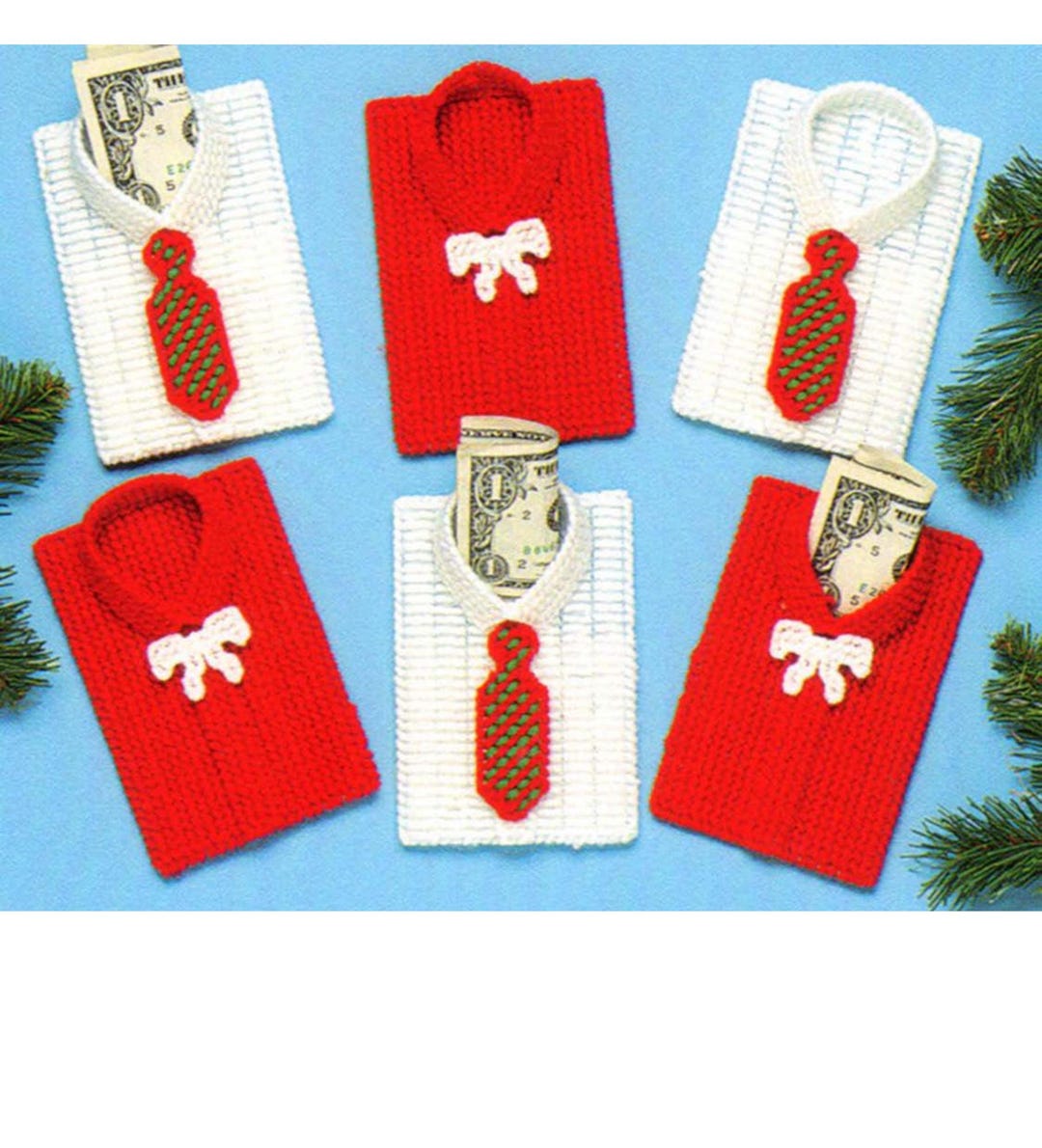 Plastic Canvas Shirt & Blouse Gift Holder Pattern 3D Holiday Box ...