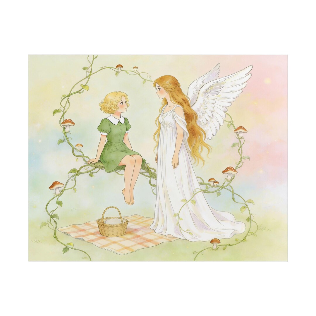 Angel and Fairy Poster for Room | Faircore Art, Cottagecore Aesthetic ...