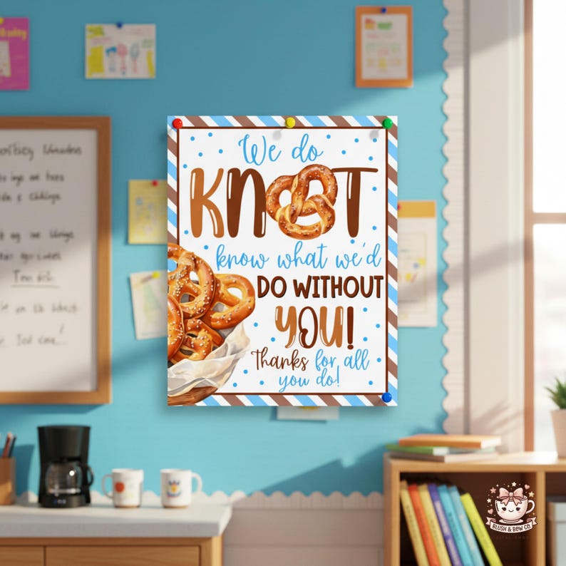 Pretzel Appreciation Sign, We Do Knot Know What We Would Do Without You ...