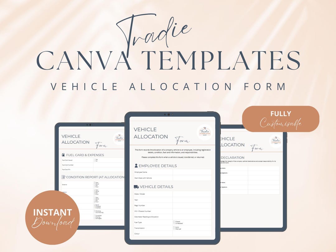 Employee Vehicle Allocation Form Canva Template, New Employee Form ...