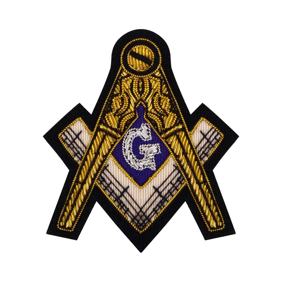 Masonic Master Mason Emblem Patch – Hand-embroidered Bullion Badge - Etsy