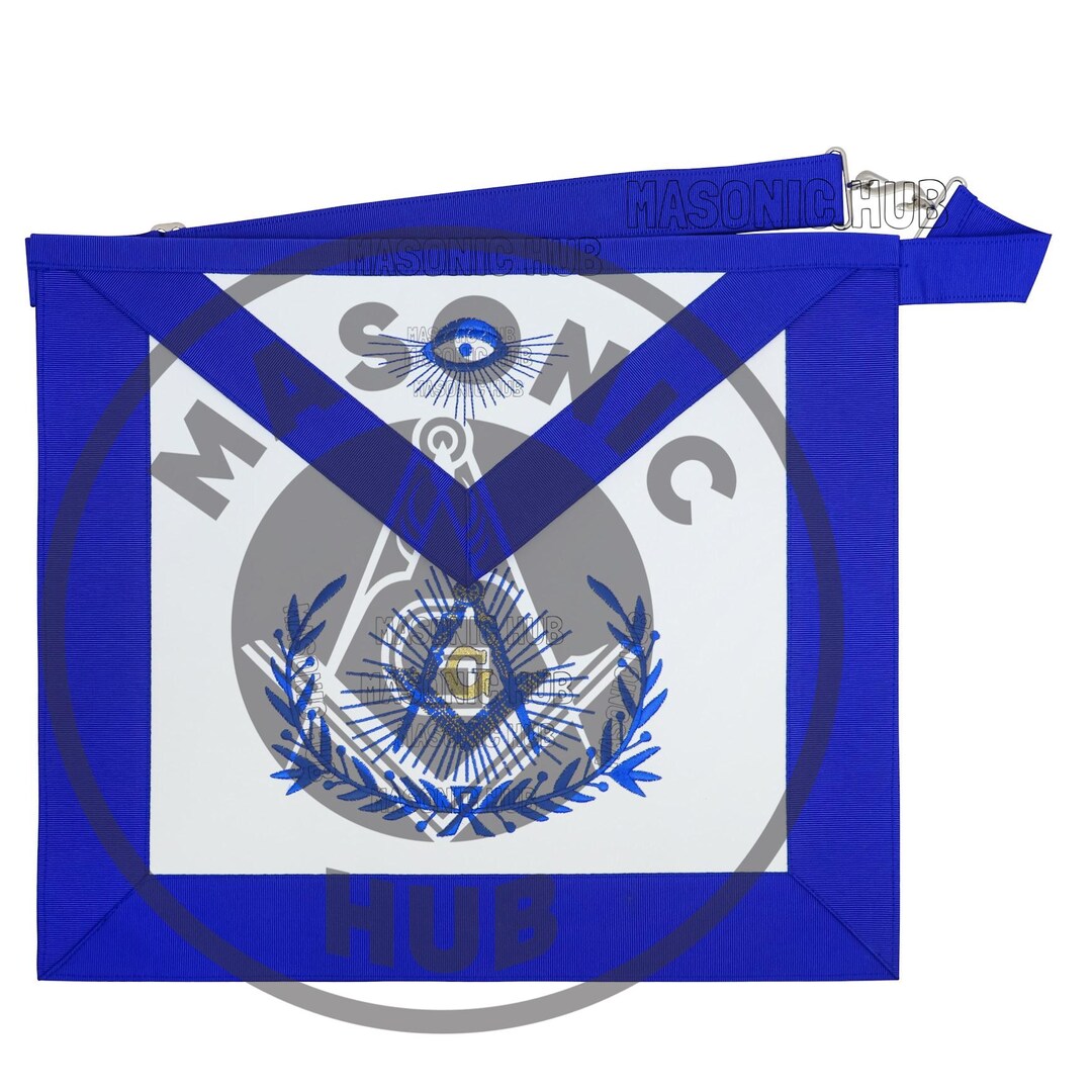 Master Mason Masonic Regalia Apron With Wreath Faux Leather, Machine ...
