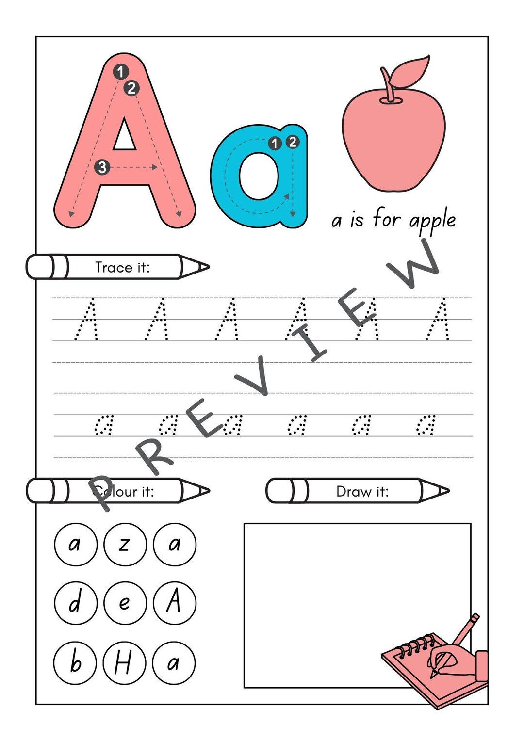 A–Z Alphabet Worksheet Pack - Etsy