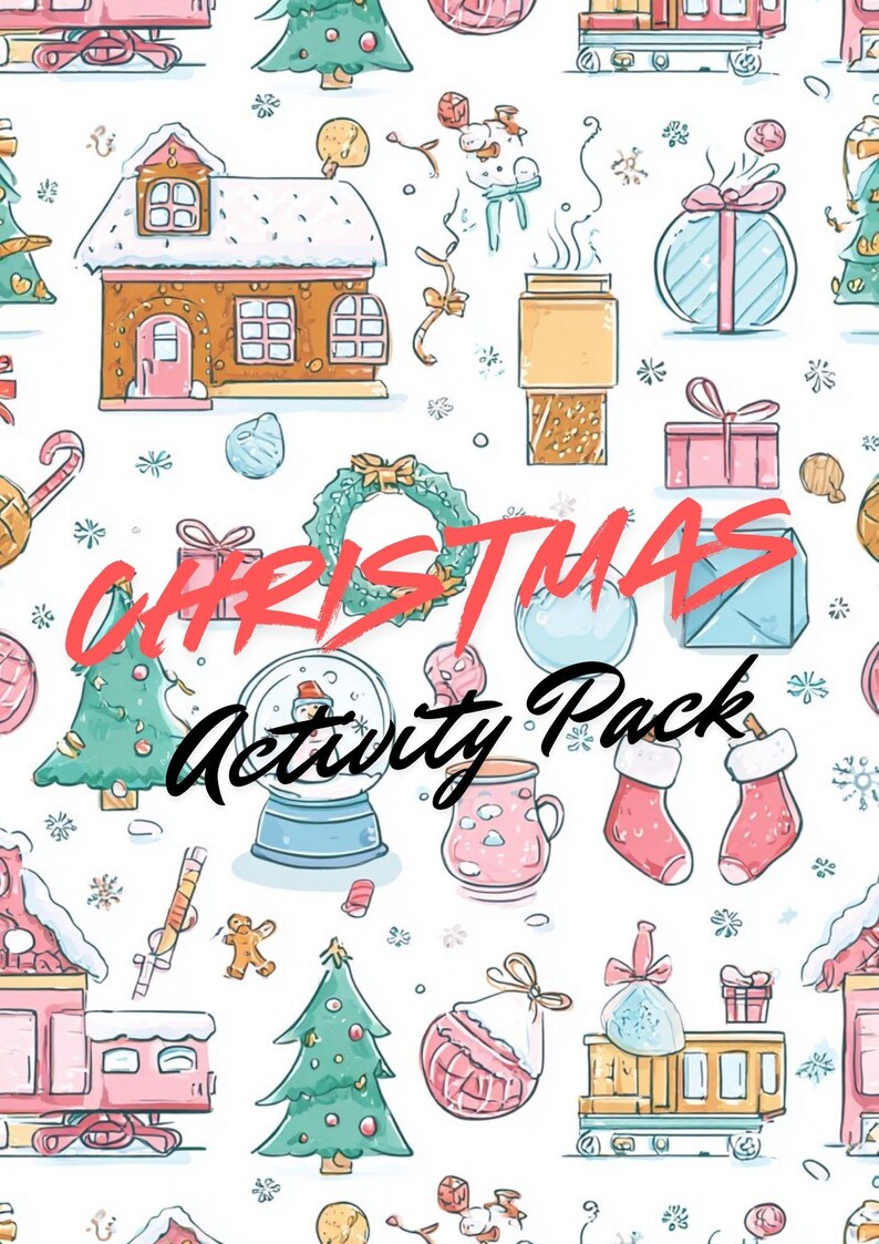 Christmas Activity Pack for Kids - Etsy