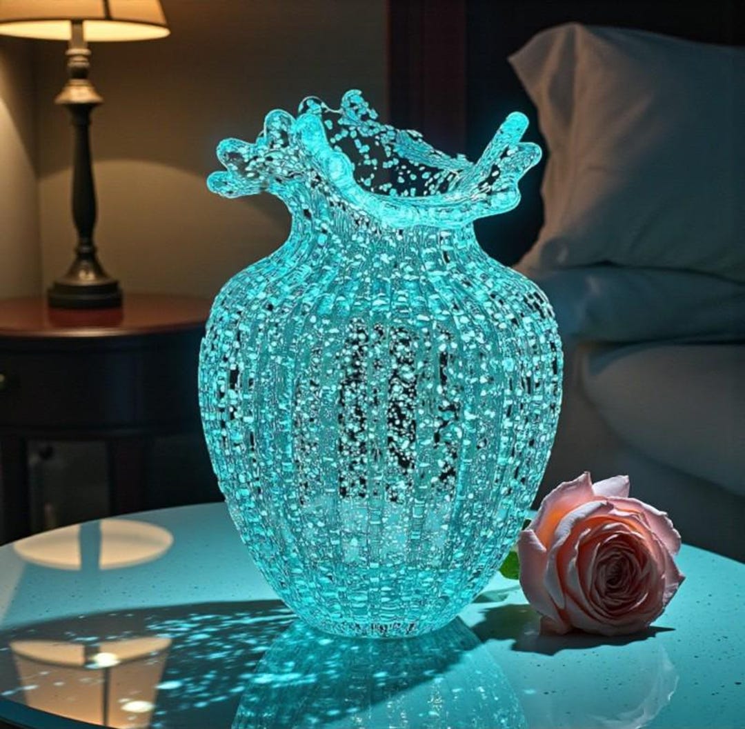 Luminous Glass Vase, Cat Paw Shape, Modern Home Decor - Etsy