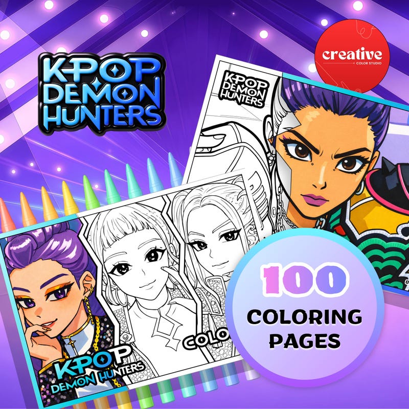Huntrix Coloring Pages - Etsy