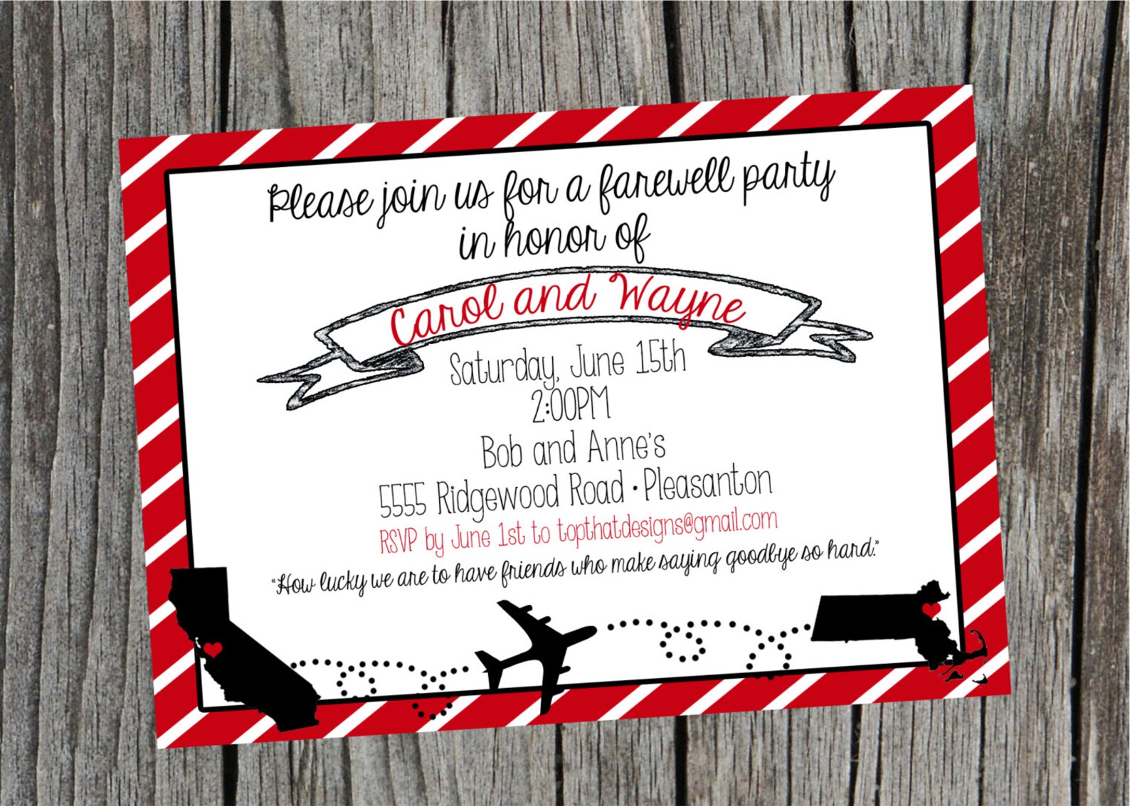 Going Away/moving Party Invitation- Digital File - Etsy
