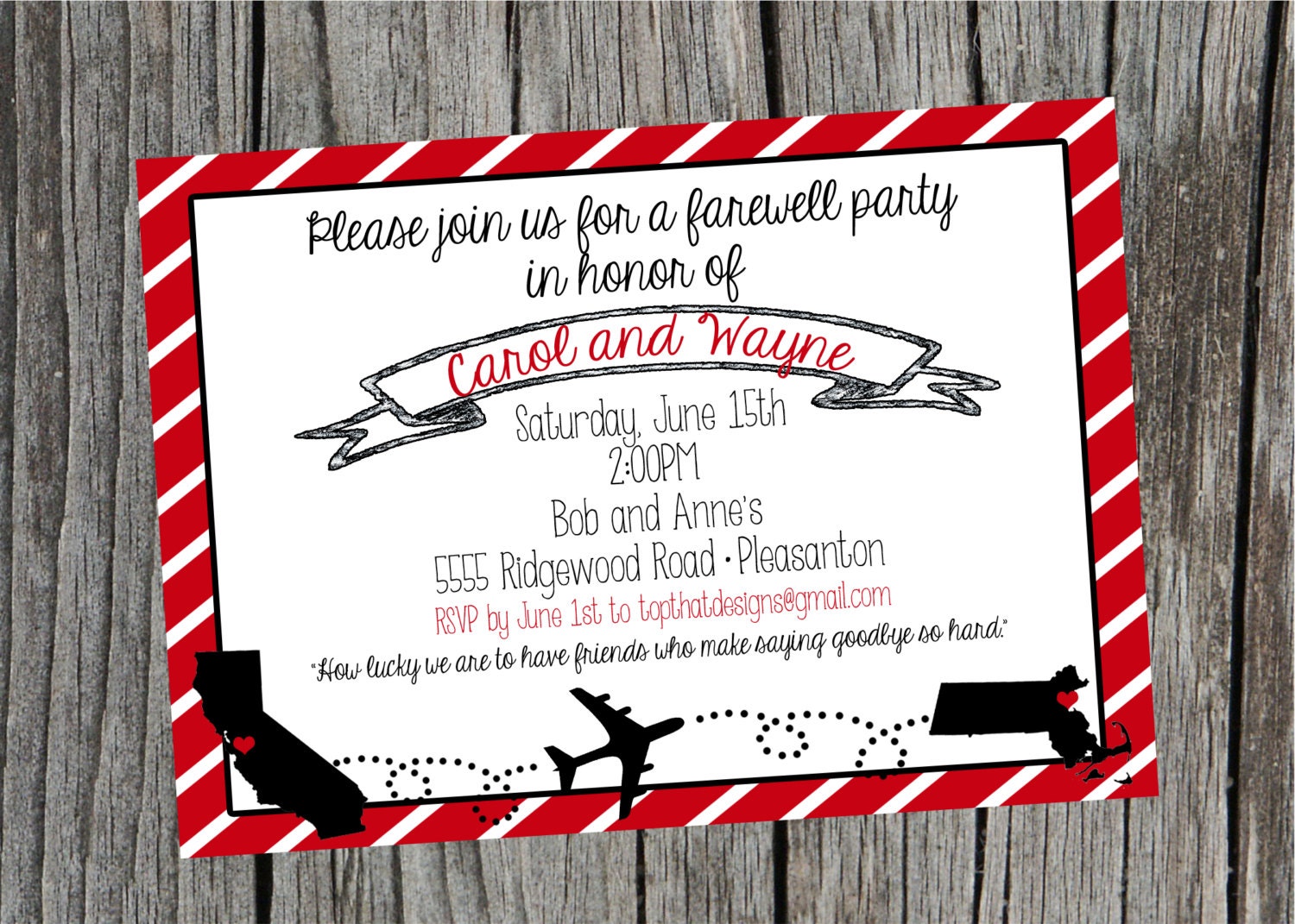 Going Away/moving Party Invitation- Digital File - Etsy