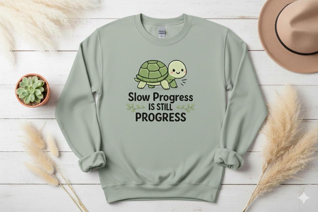 Slow Progress is Still Progress SVG | Turtle SVG | Mental Health Quote ...