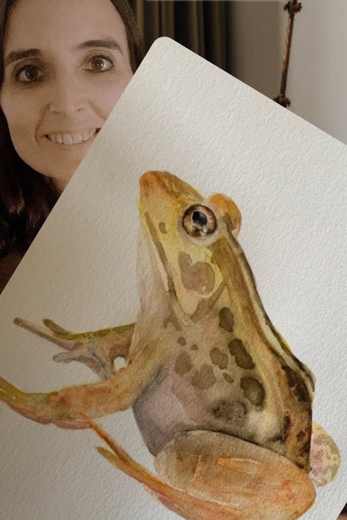 Watercolor Painting of a Frog. Professional Giclee Fine Art Print of My ...