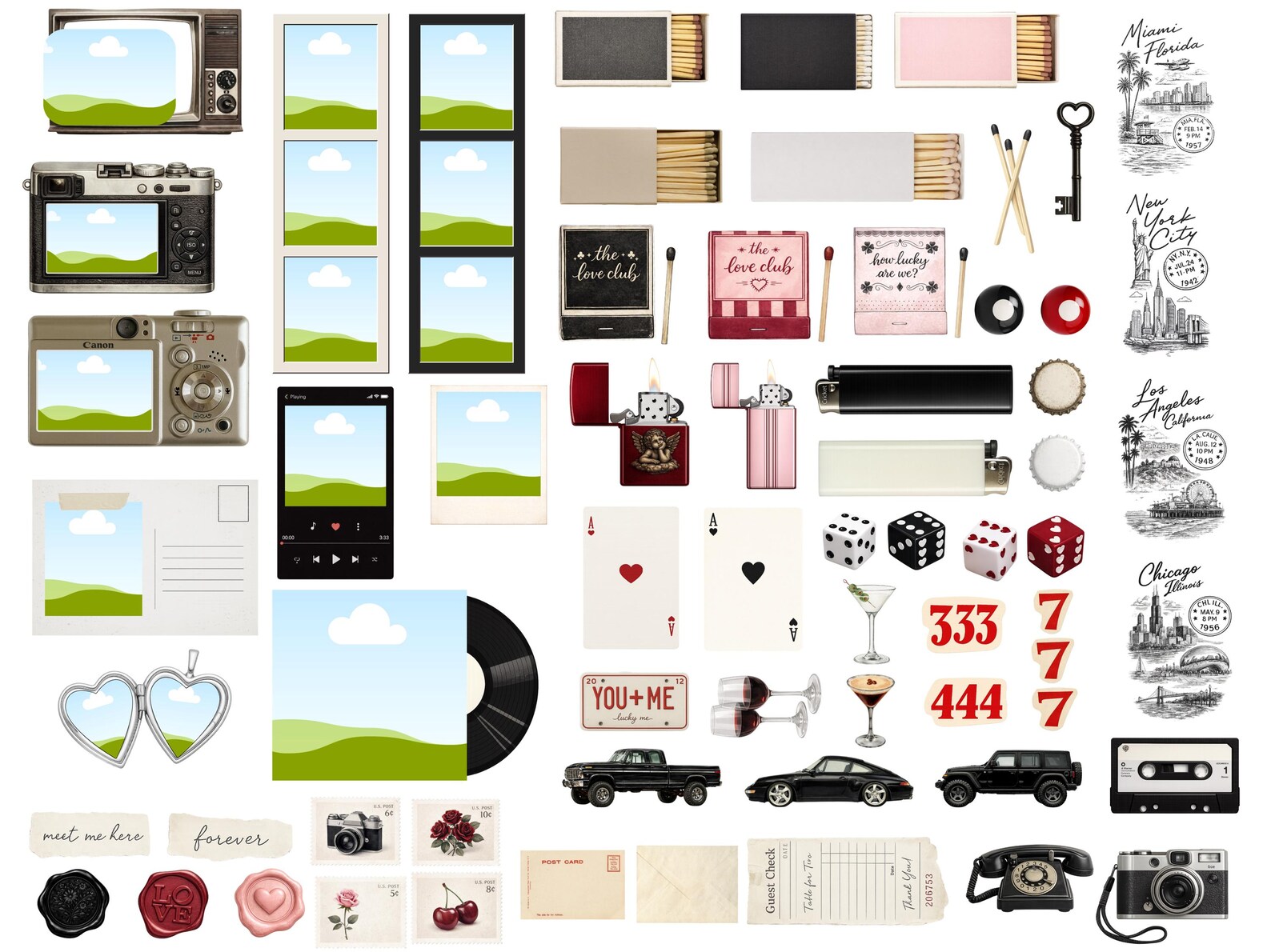 Matchbook Photo Collage Template Canva | Anniversary Gift Printable ...