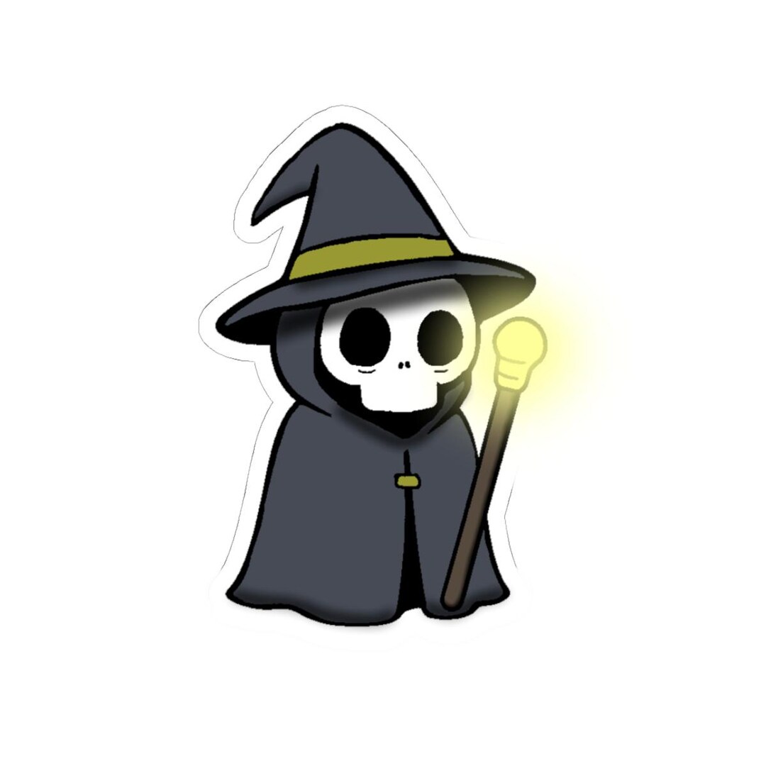 Grim Reaper Wizard Sticker - Etsy