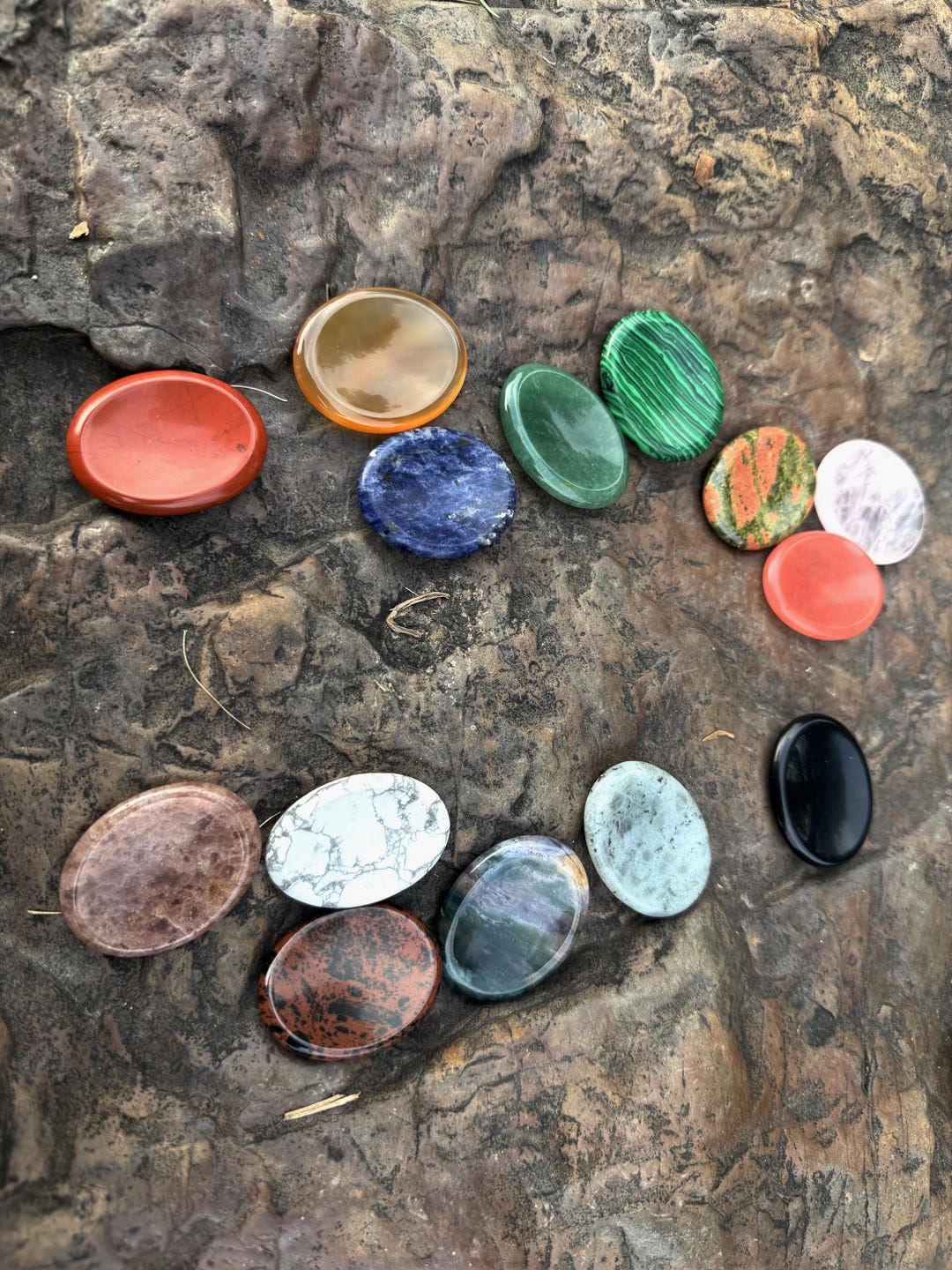 Handcrafted Crystal Worry Stone for Stress Relief and Anxiety, Polished ...