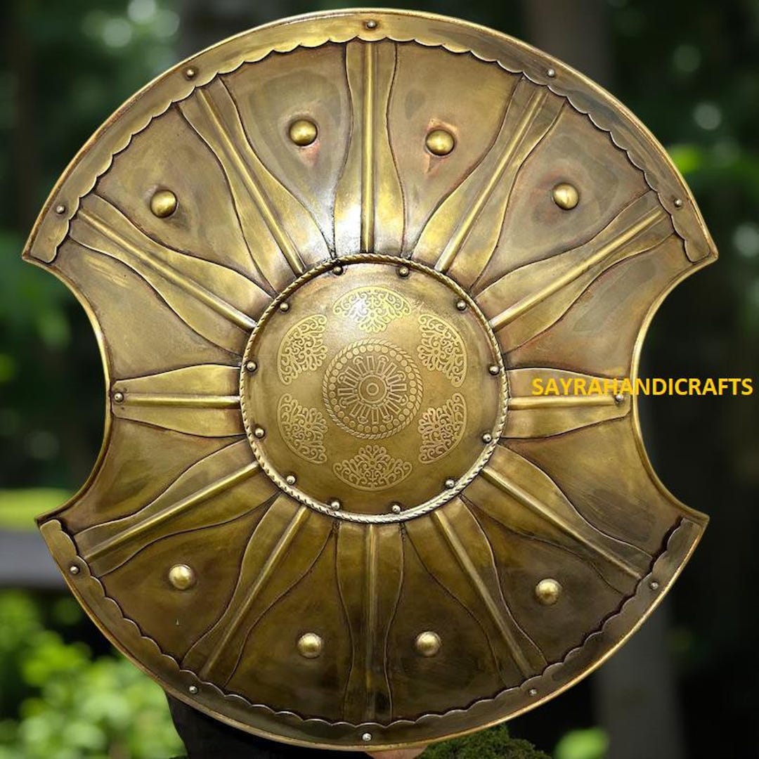 Medieval Trojan Shield – Achilles Heroic Greek Battle Replica, 24 Inch ...