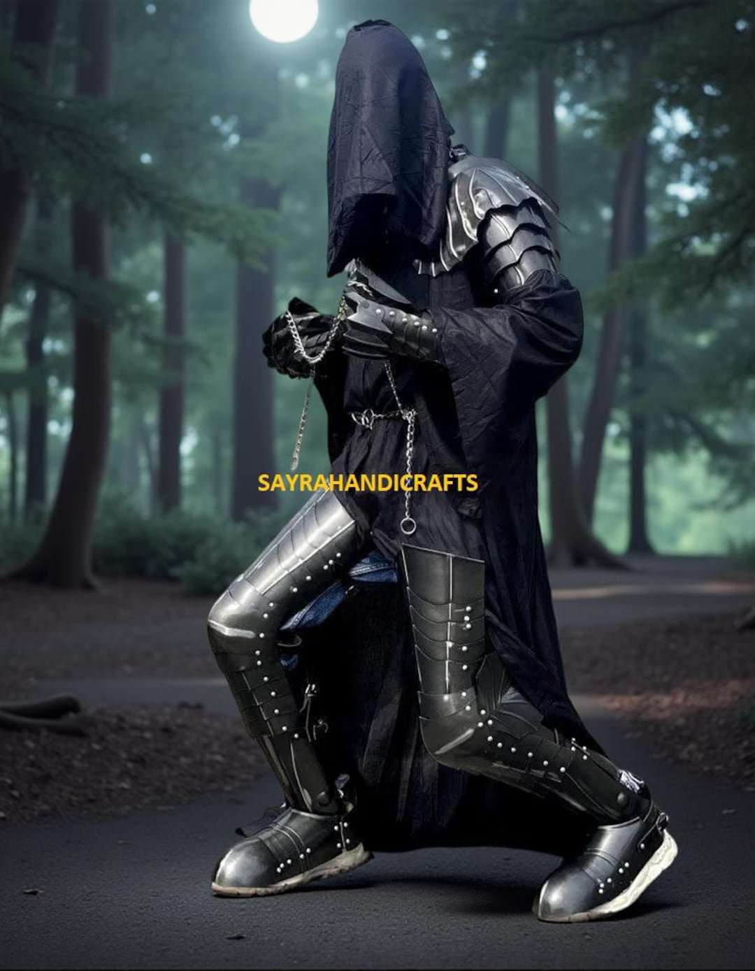 Ringwraith Leg Armor – Nazgul Greaves Set | Wearable Black Rider ...