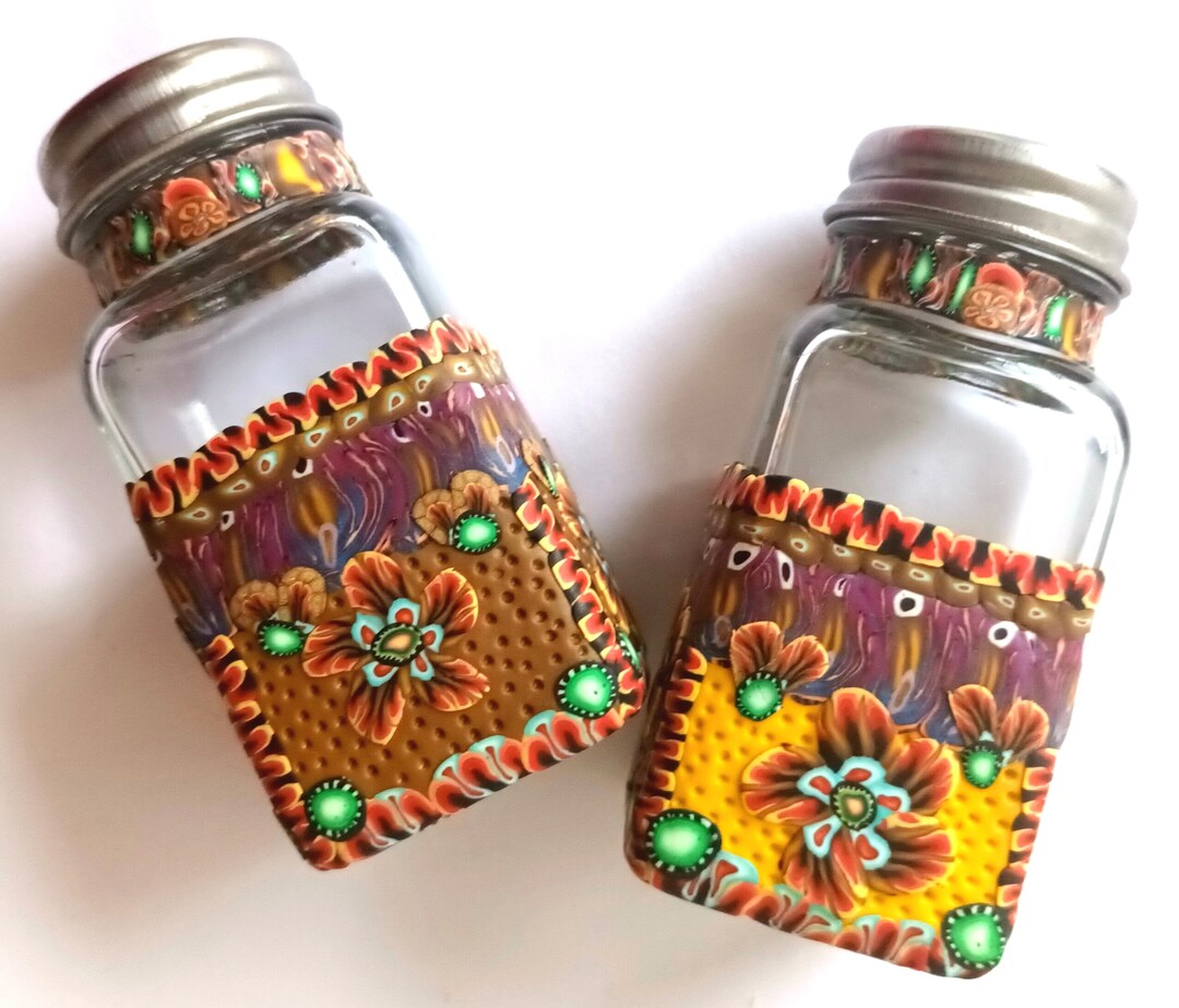 Salt Pepper Shakers Hostess Gift Decorative Kitchen Kitchenware Glass ...