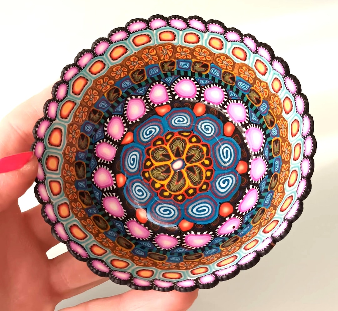 Mini Bowl Polymer Clay Trinket Bowl Handmade Bowl Trinket Bowl Gift ...