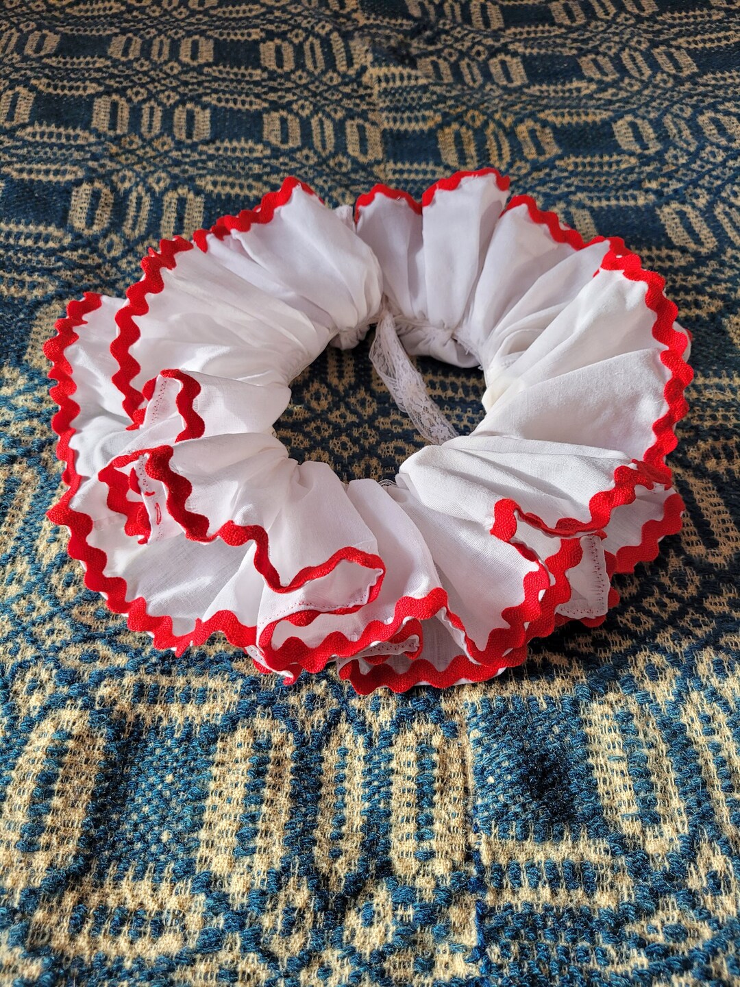 Vintage Clown Ruff With Red Rickrack Trim - Etsy