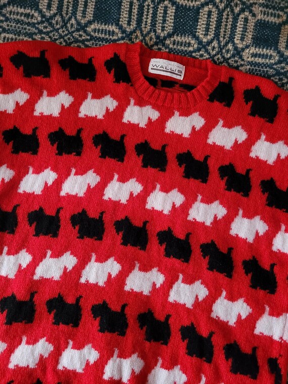 1980s Princess Diana Inspired Scotty Dogs Sweater LA … - Gem
