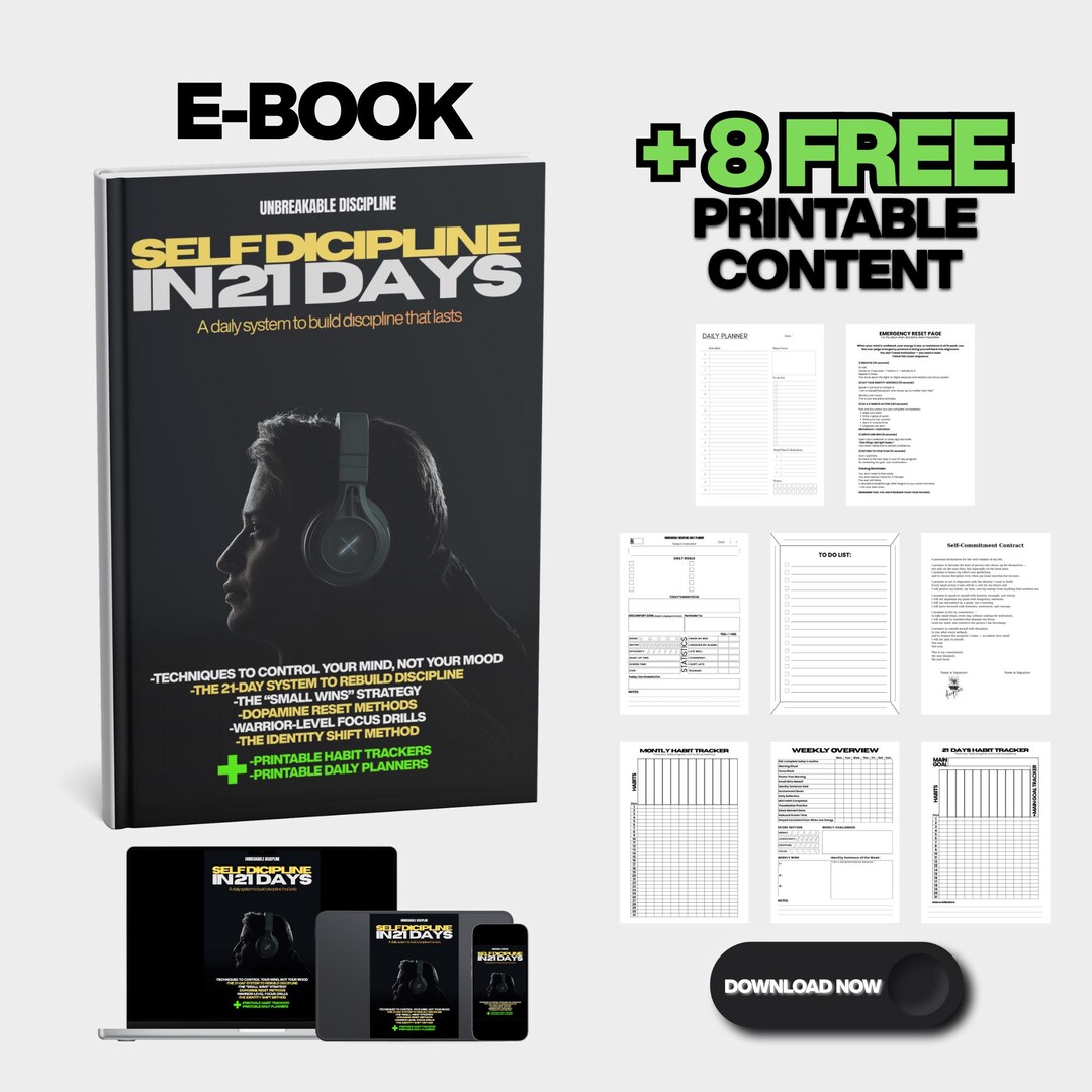 21-day Discipline System | Habit Builder, Daily Routine (printable PDF ...