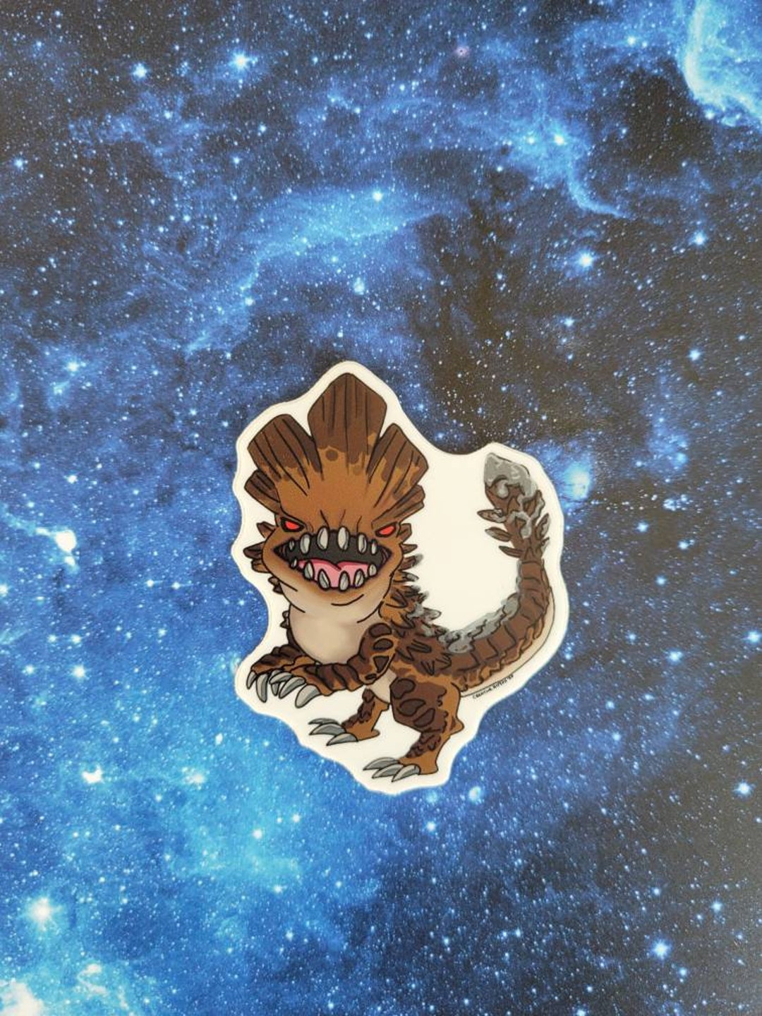 Barroth Inspired Chibi Sticker, Smol Monster Permanent Vinyl Sticker ...