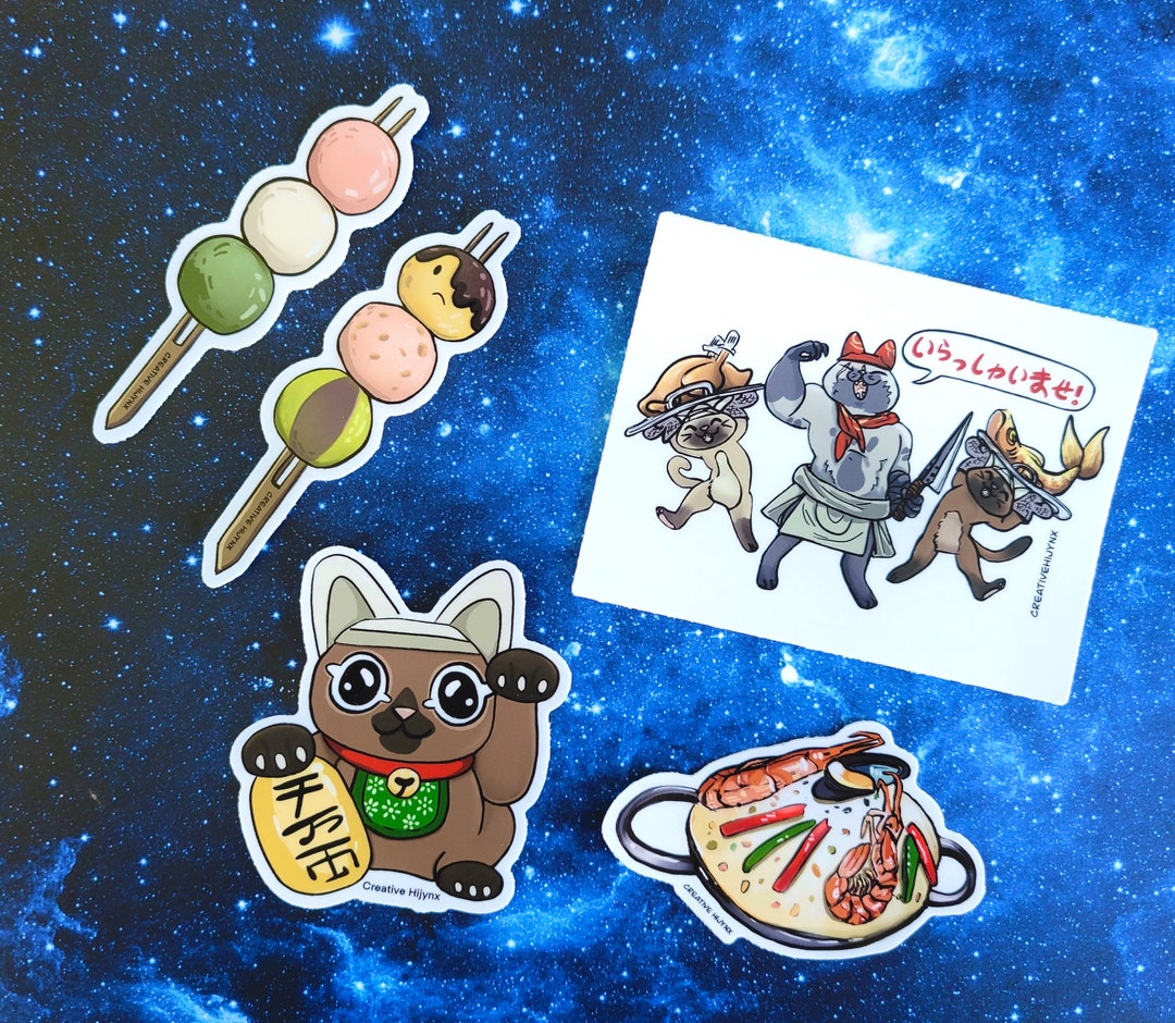 Palico Chef Sticker Pack, Japanese Catwaterproof Permanent Stickers for ...