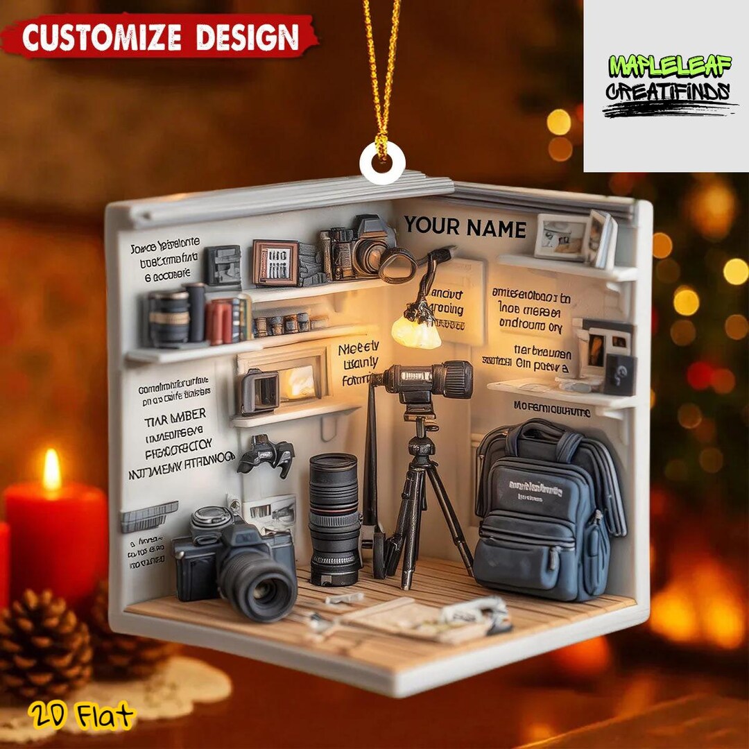 Personalized Photographer Ornament, Custom Camera Room Ornament ...