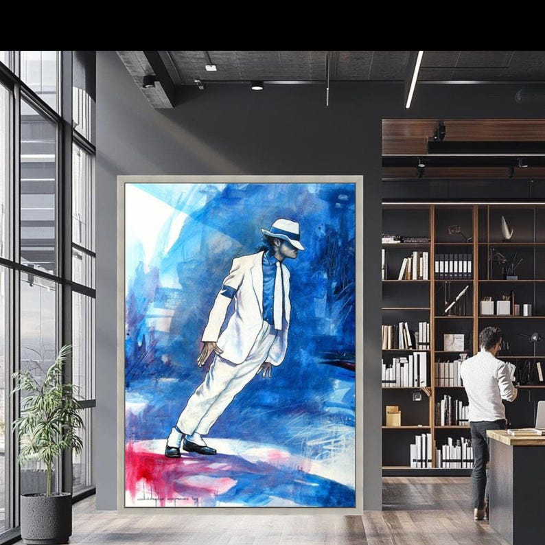 Michael Jackson Lean Canvas Print, Pop Art, Music Legend Wall Decor - Etsy