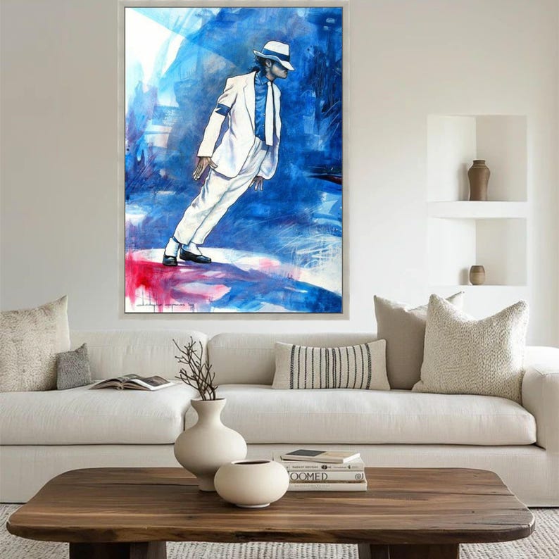 Michael Jackson Lean Canvas Print, Pop Art, Music Legend Wall Decor - Etsy