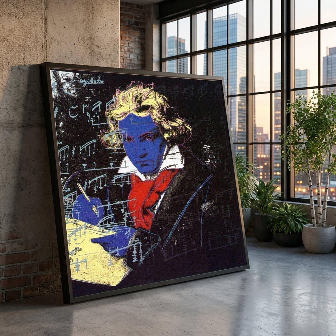 Andy Warhol Beethoven Canvas Print, Modern Pop Art Wall Decor - Etsy