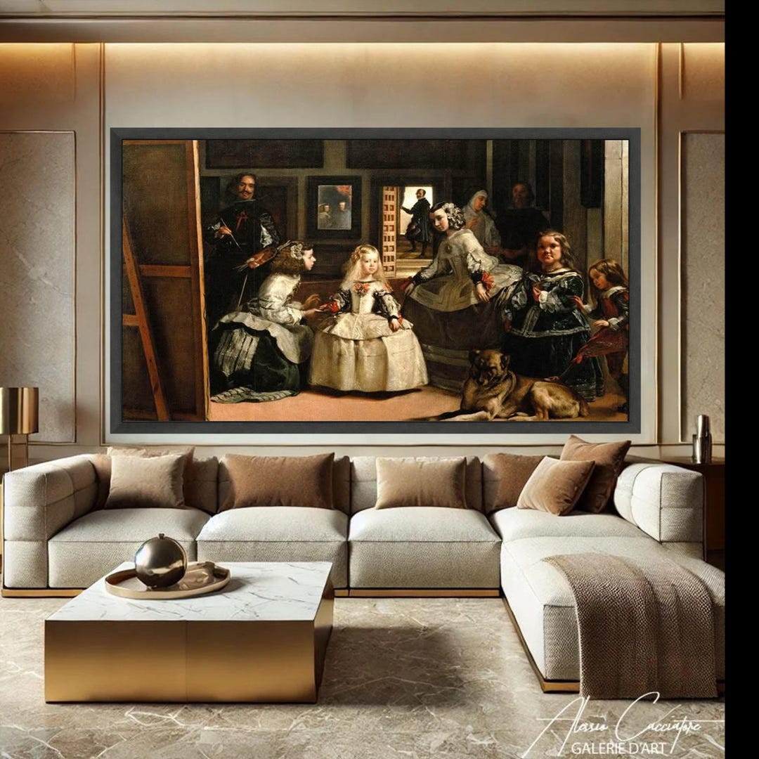 Las Meninas Canvas Print, Velázquez Spanish Baroque Art, Royal Court ...