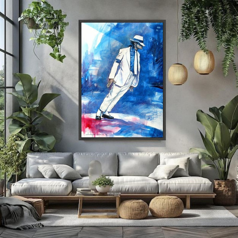 Michael Jackson Lean Canvas Print, Pop Art, Music Legend Wall Decor - Etsy
