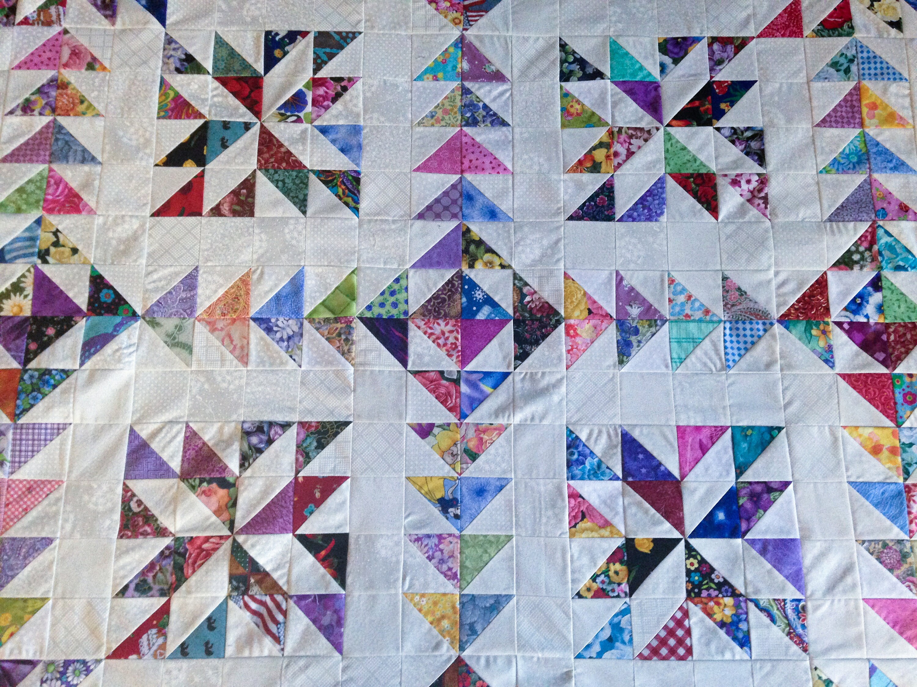 Scrappy Chasing GOOSE Quilt Top Made in USA 100% Cotton - Etsy Australia