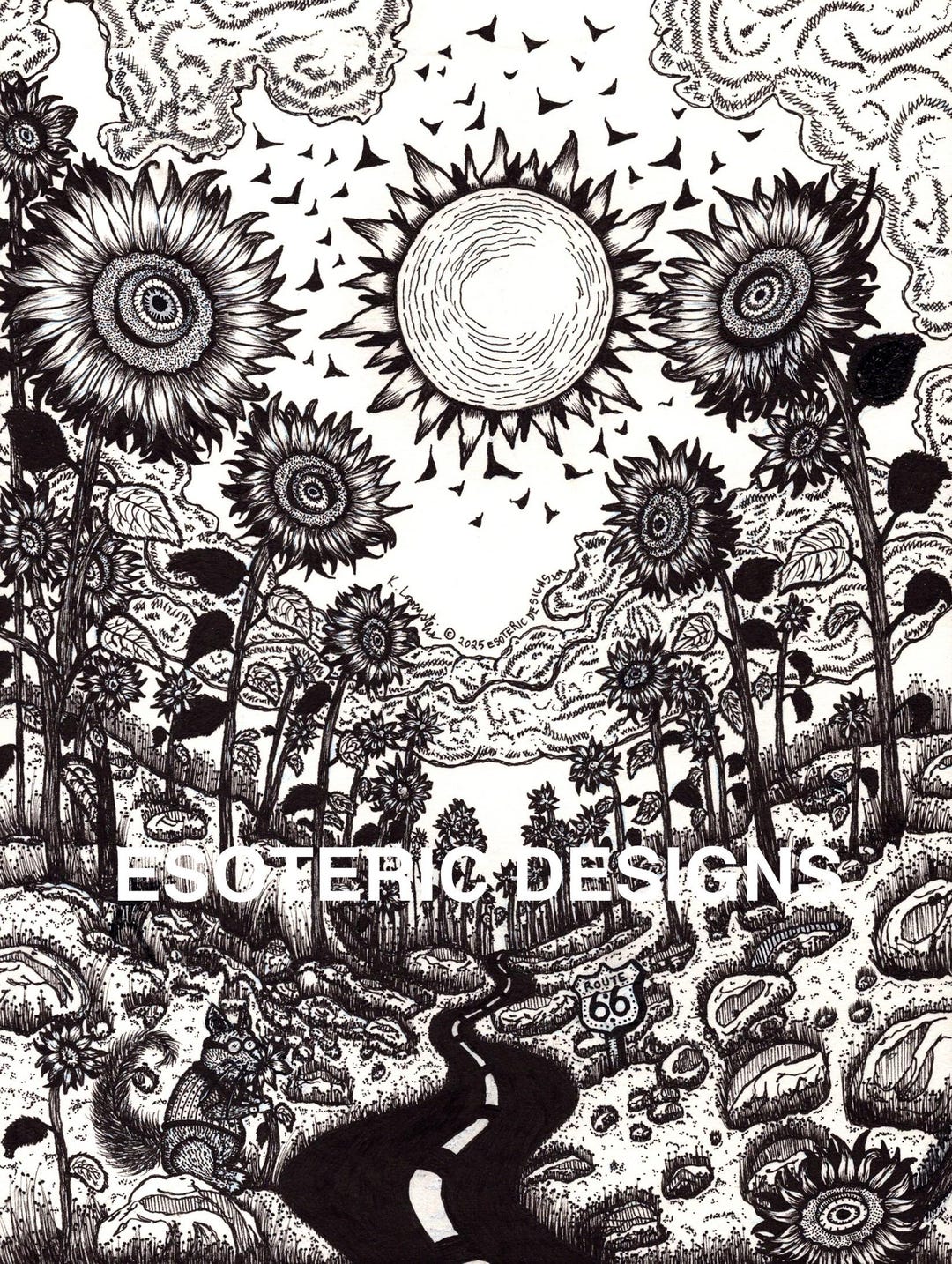 Steampunk Sunflowers No. 1 Postcard - Etsy