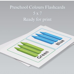 Color Flashcards Printable, Preschool Learning Colors, Montessori Color ...