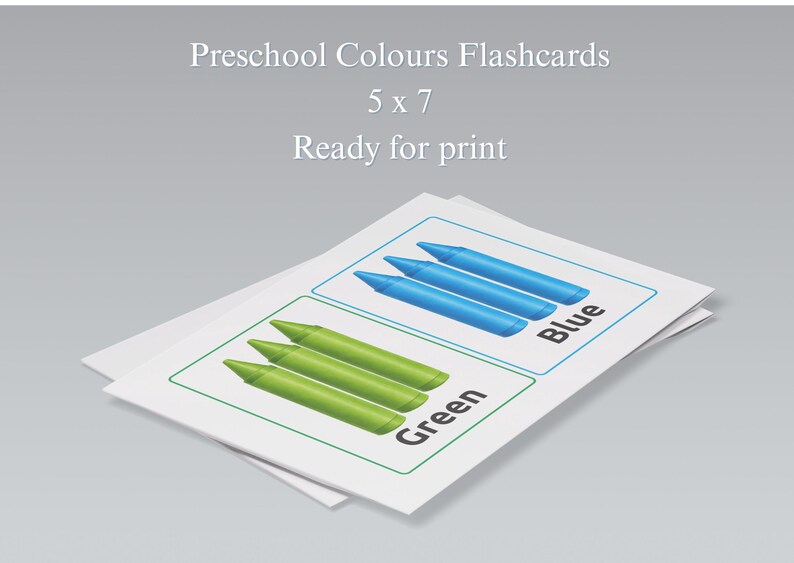 Color Flashcards Printable, Preschool Learning Colors, Montessori Color ...