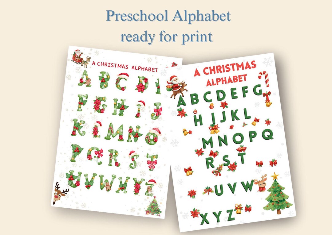 Christmas Alphabet Poster | Santa ABC Printable | Kids Learning ...