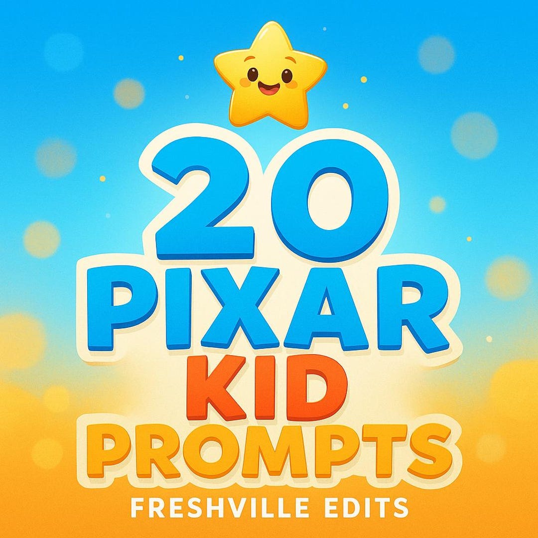 20 Pixar Kid Prompts + Superhero Bonus | AI Prompts for Kids Photos ...