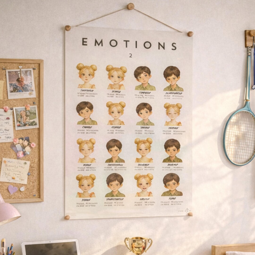 Kids Feelings Poster – Set 2 | Emotional Learning Chart | Multilingual ...
